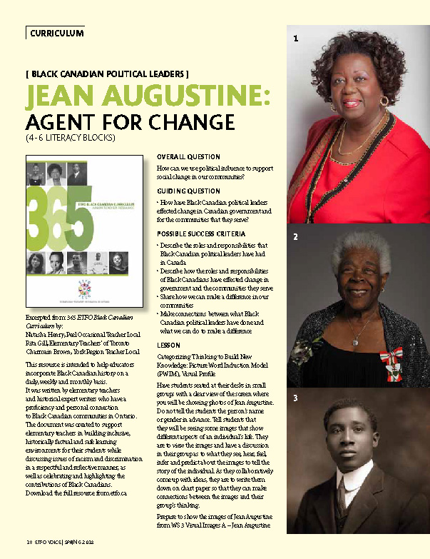 Black Canadian Political Leaders - Jean Augustine: Agent for Change ...