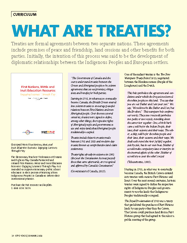 What are Treaties? | ETFO Voice